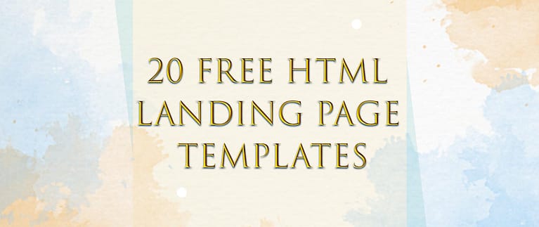 20 Free Html Landing Page Templates - Codes And Design