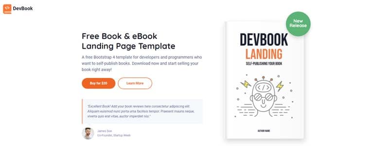 20 Free Html Landing Page Templates - Codes And Design